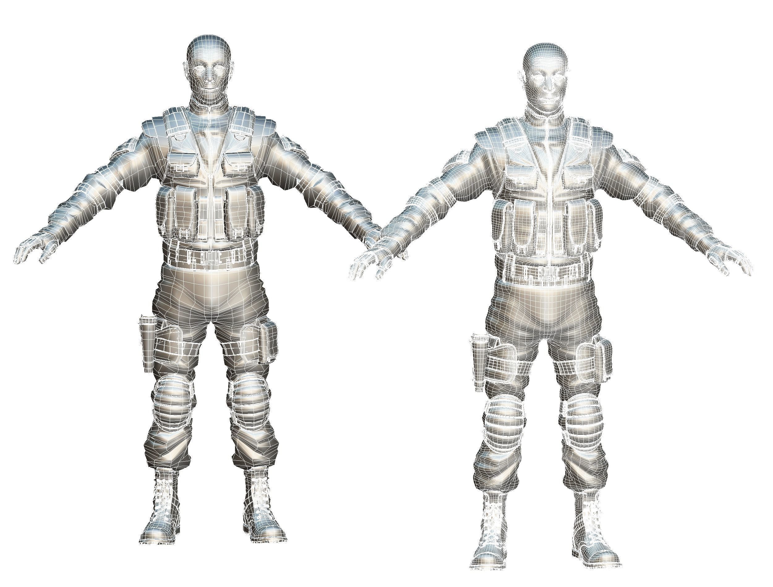3D model Subdivision 3d Men Military Solder Armor VR / AR / low-poly ...