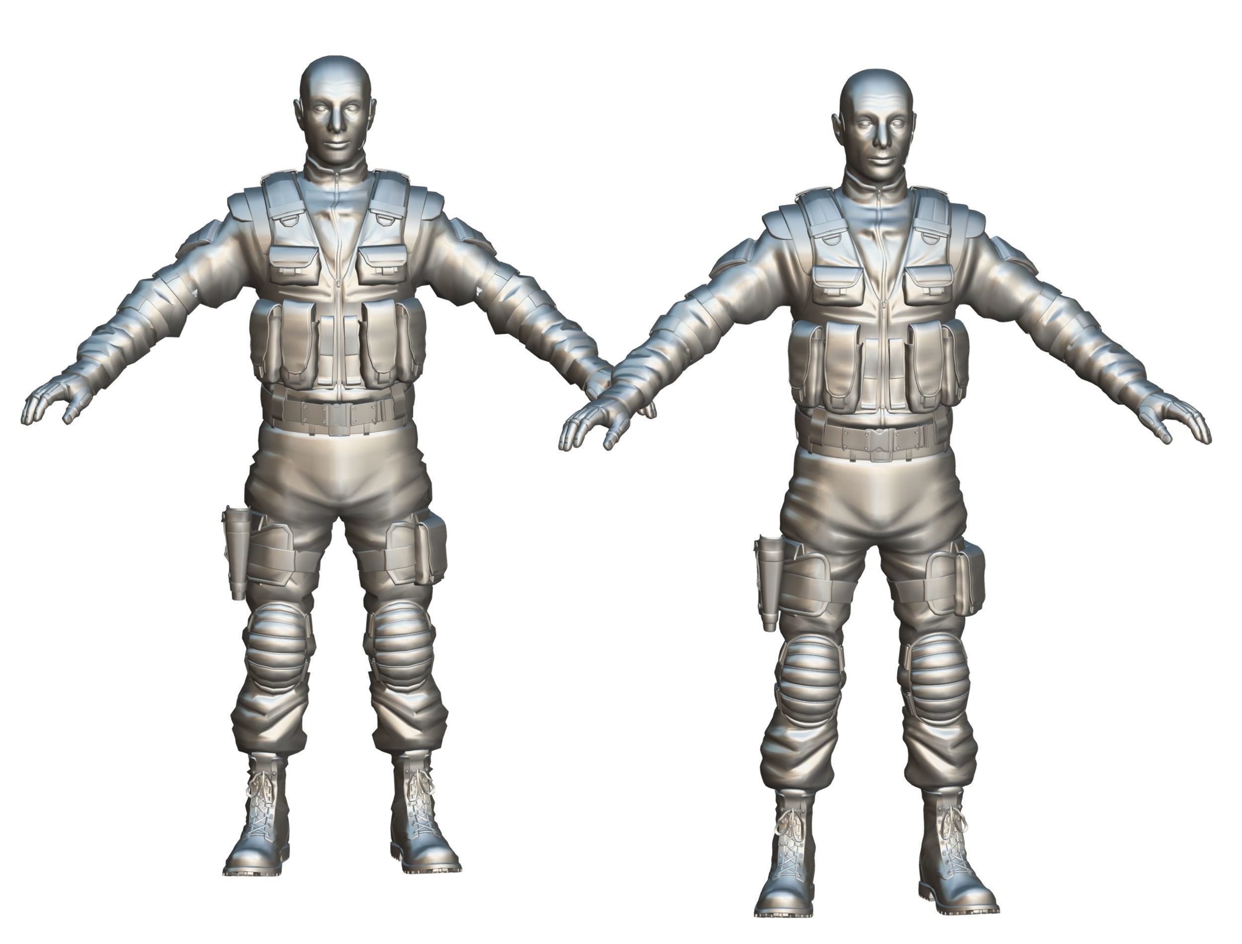 3D model Subdivision 3d Men Military Solder Armor VR / AR / low-poly ...