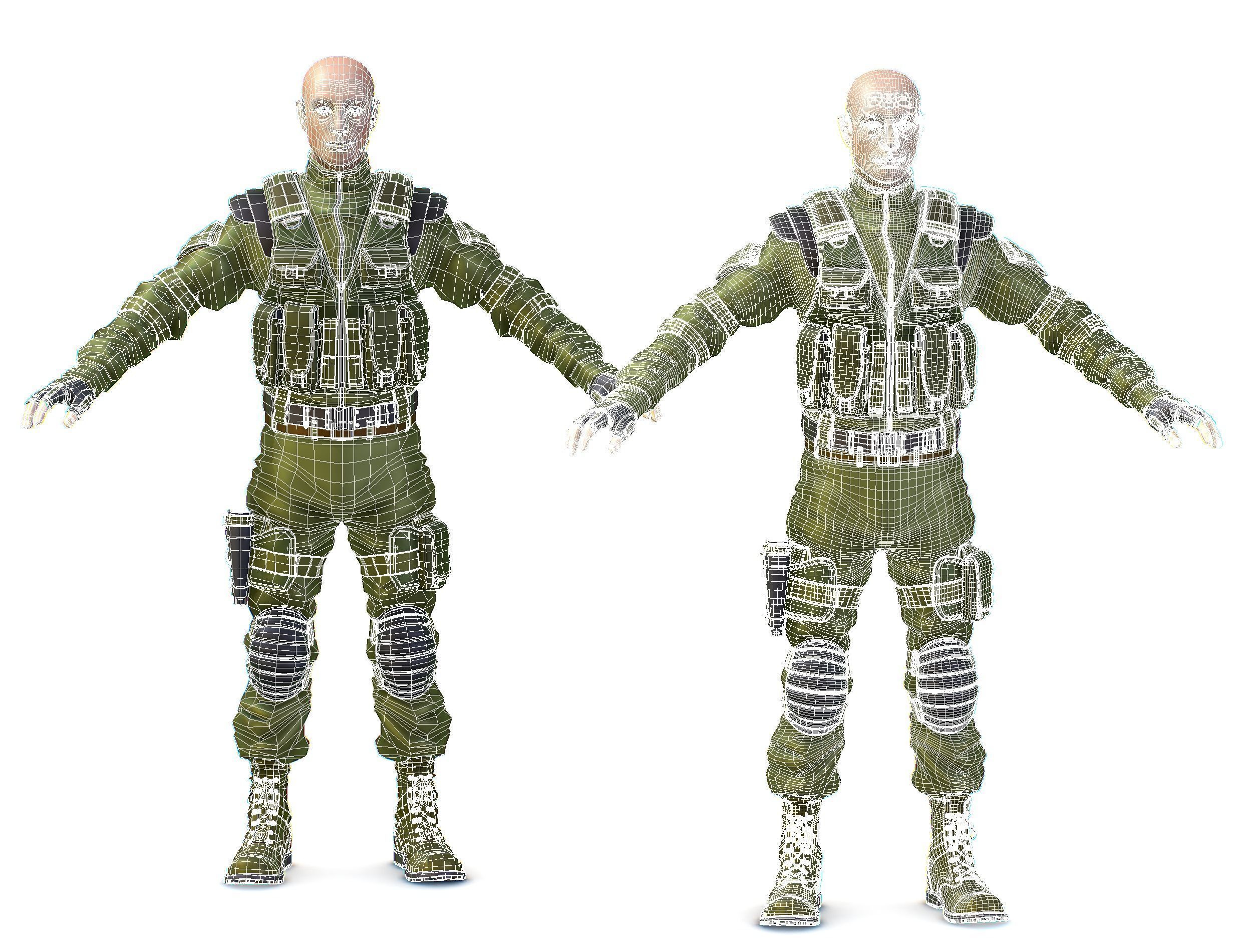 3D model Subdivision 3d Men Military Solder Armor VR / AR / low-poly ...