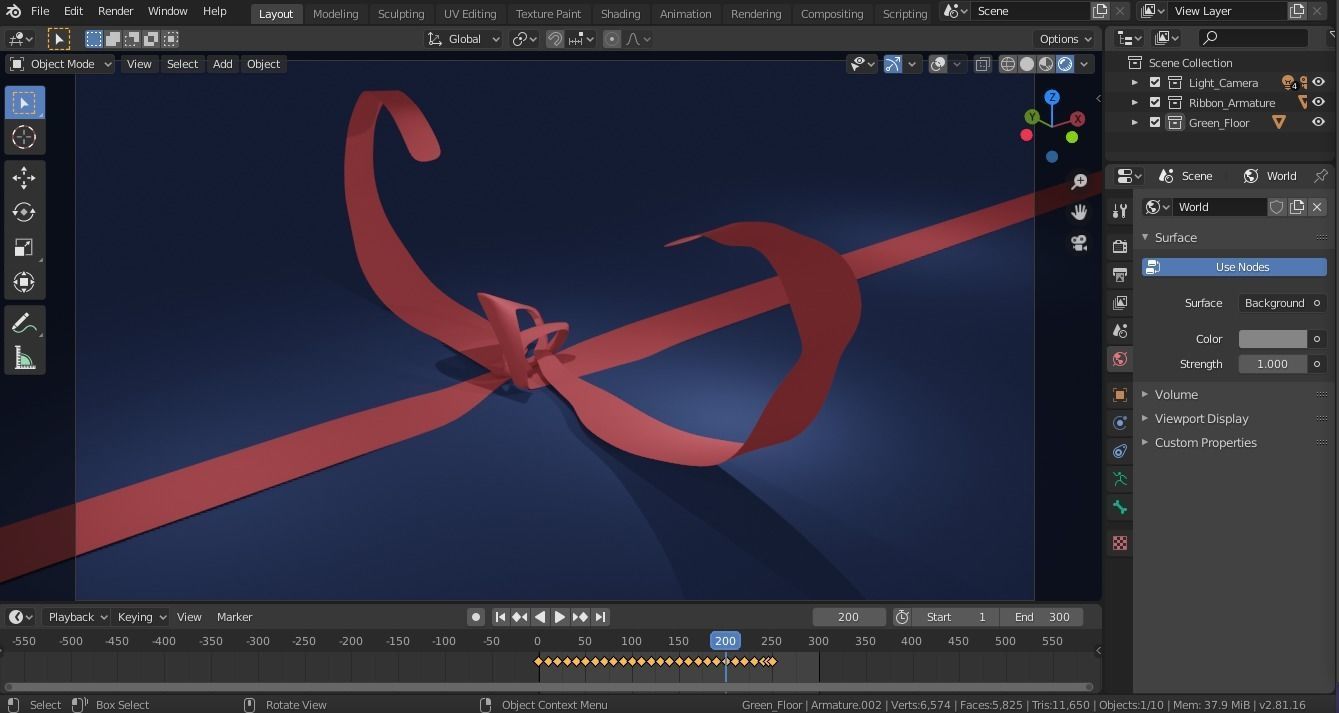 Animated Ribbon Bow 3D model animated rigged | CGTrader
