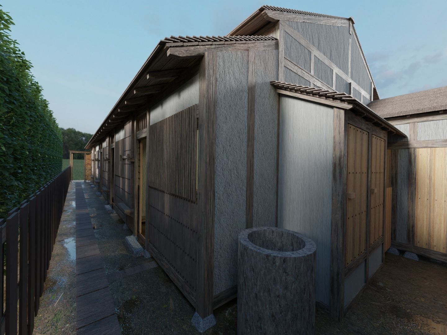 Japanese old row house in 19C Osaka 3D model | CGTrader