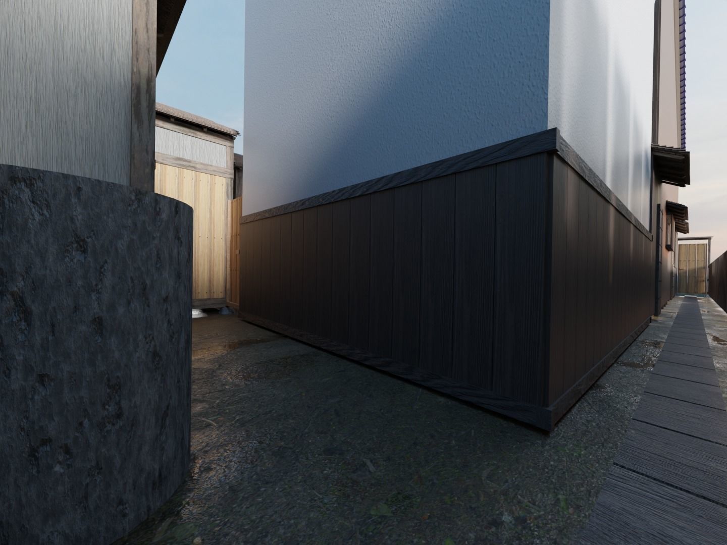 Japanese old row house in 19C Osaka 3D model | CGTrader