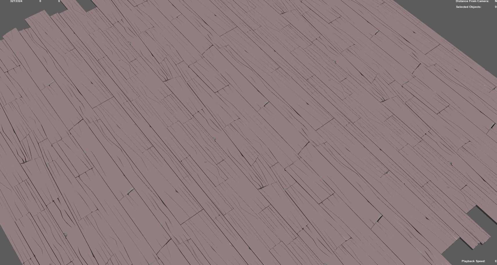 Stylized wooden floor 3D model | CGTrader