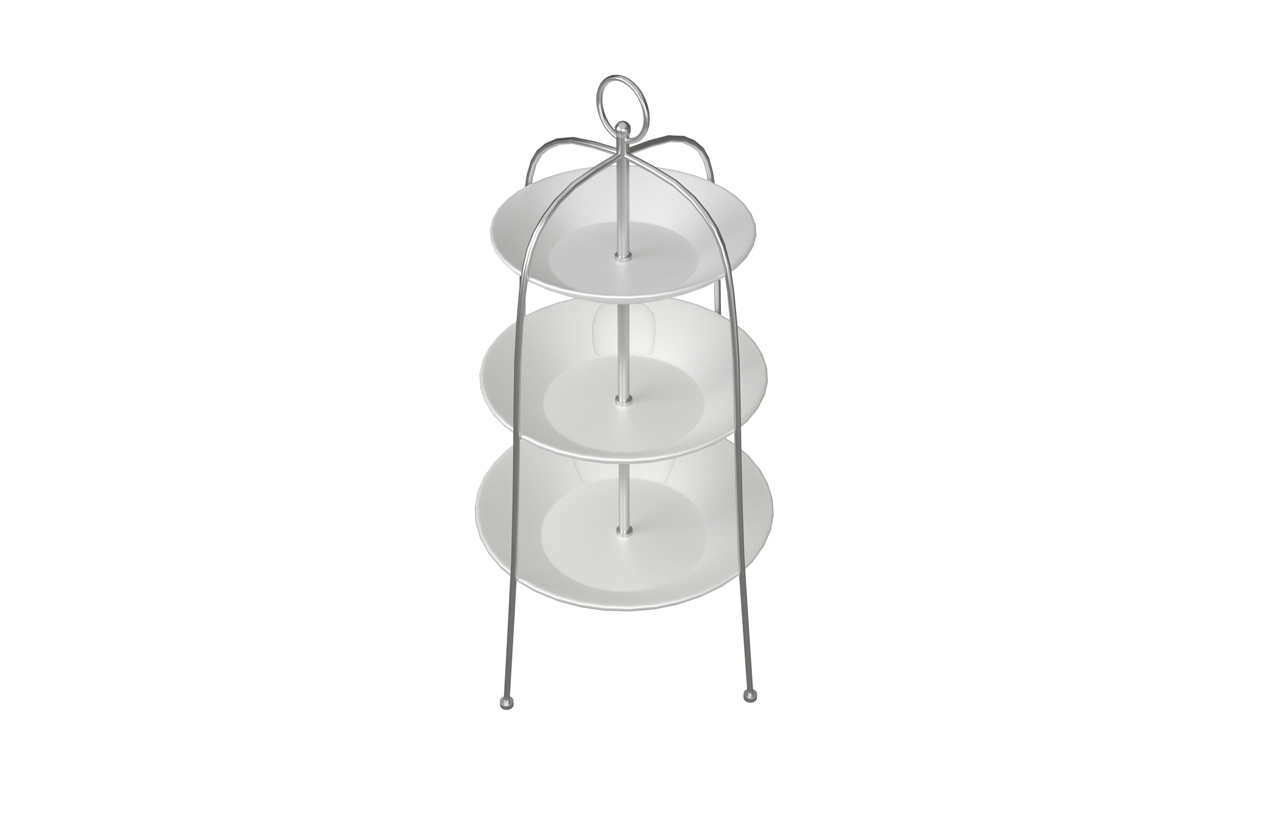 3D model Three Tier Cake Stand v2 001 VR / AR / low-poly | CGTrader