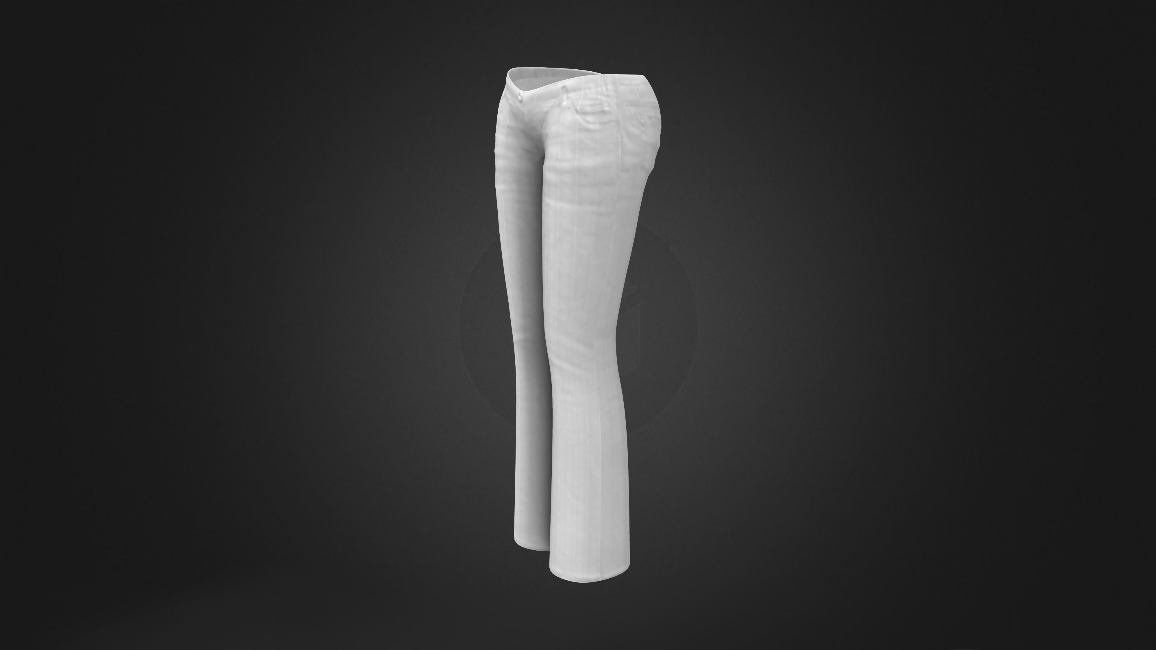3D model Low Rise Jeans VR / AR / low-poly | CGTrader