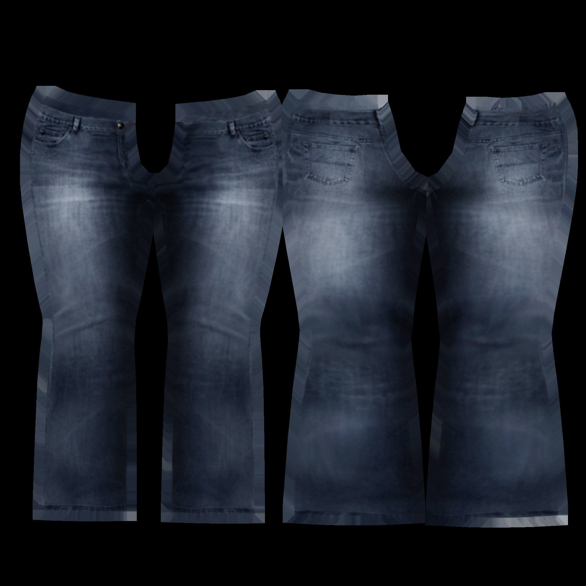3D model Low Rise Jeans VR / AR / low-poly | CGTrader