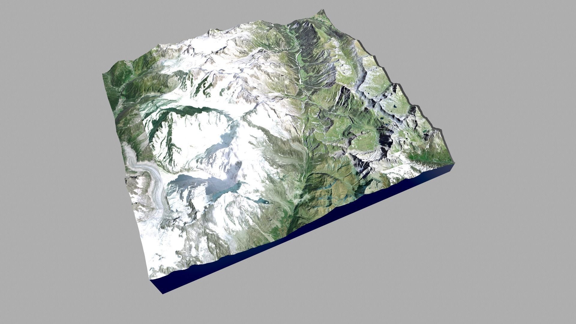 Mountain landscape Grande Jorasses Alps 3D model | CGTrader
