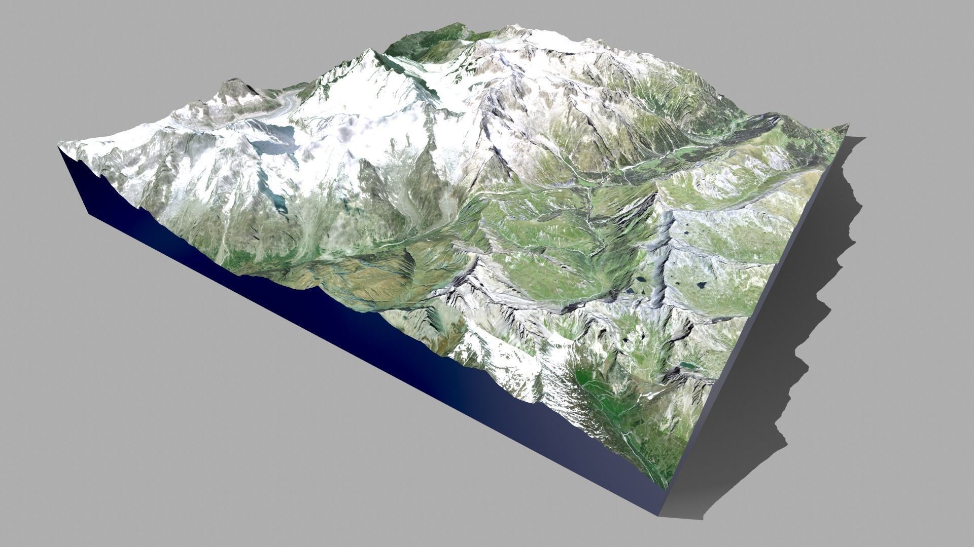 Mountain landscape Grande Jorasses Alps 3D model | CGTrader