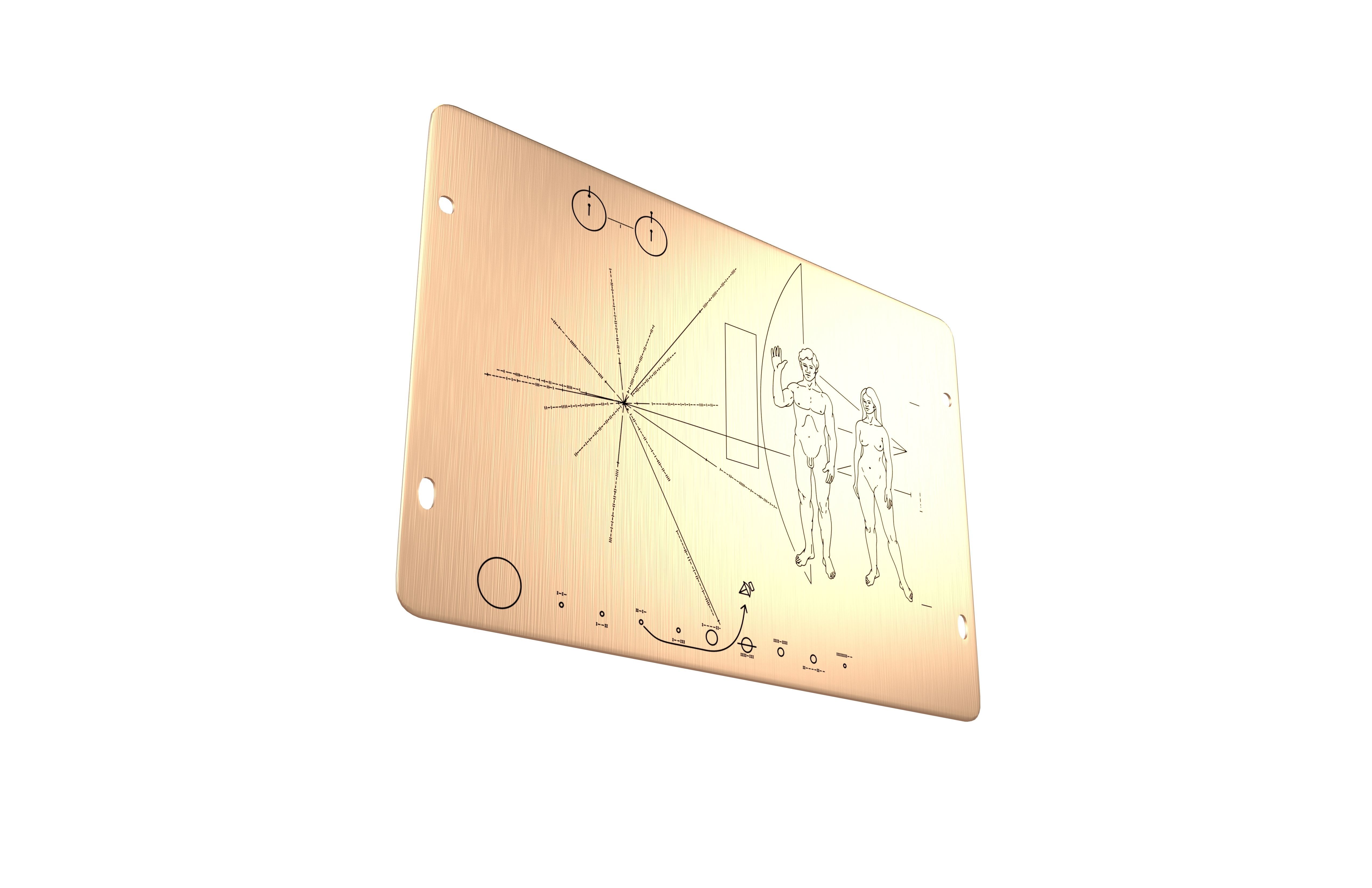 3D model Pioneer Plaque v1 001 VR / AR / low-poly | CGTrader