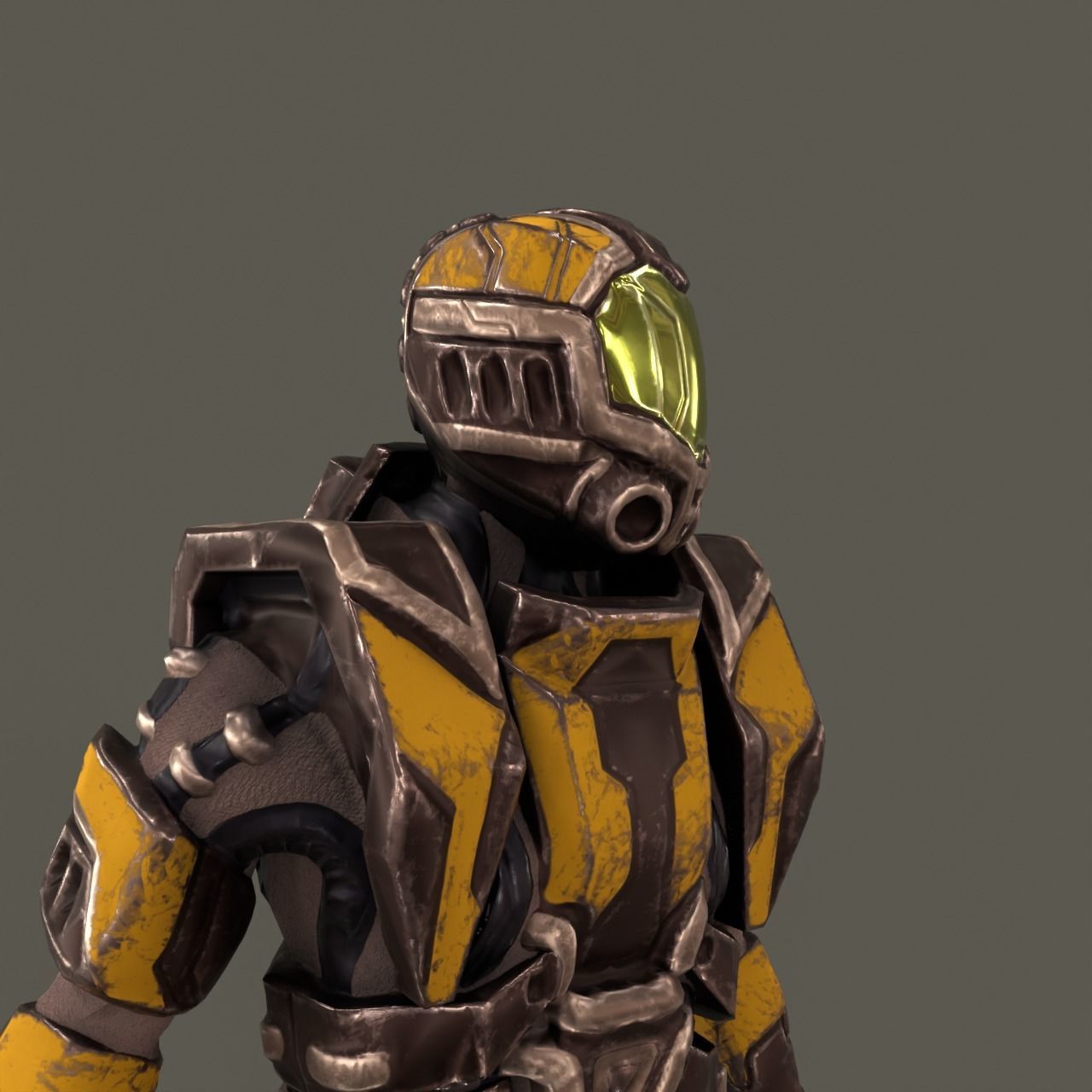 Armored man - low-poly game ready model Armor free VR / AR / low-poly ...
