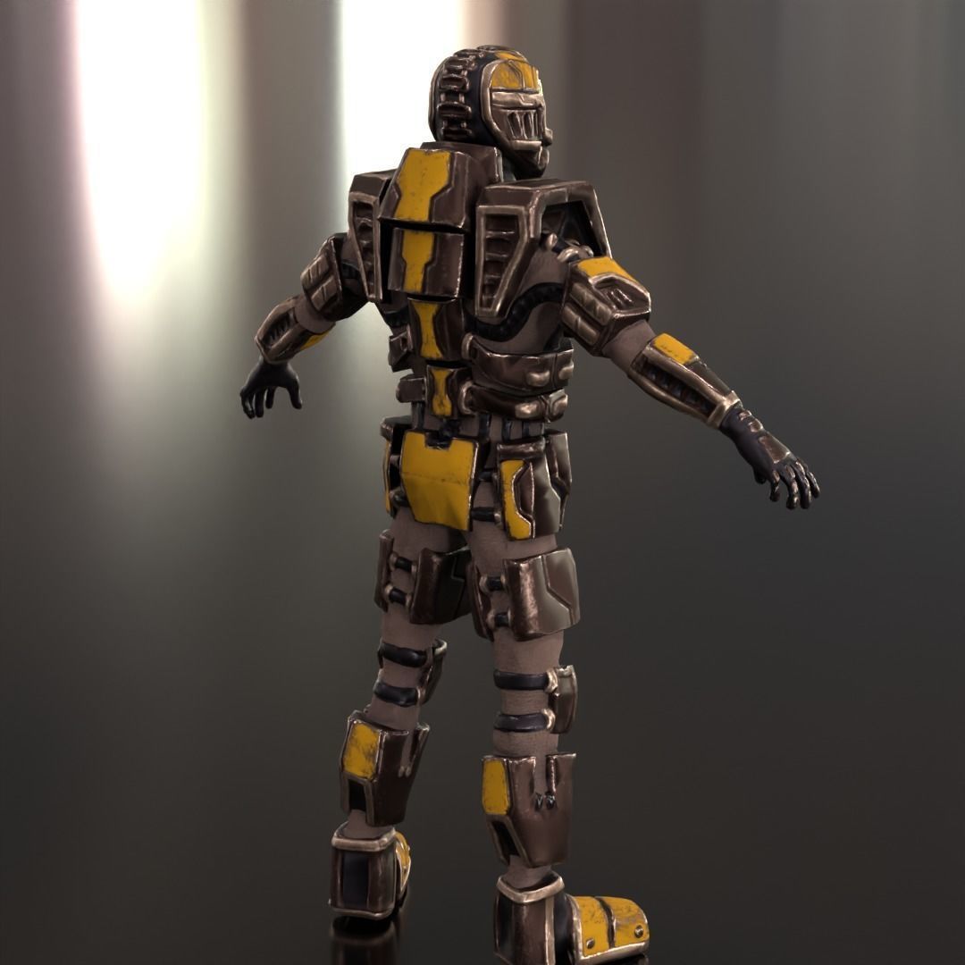 Armored man - low-poly game ready model Armor free VR / AR / low-poly ...