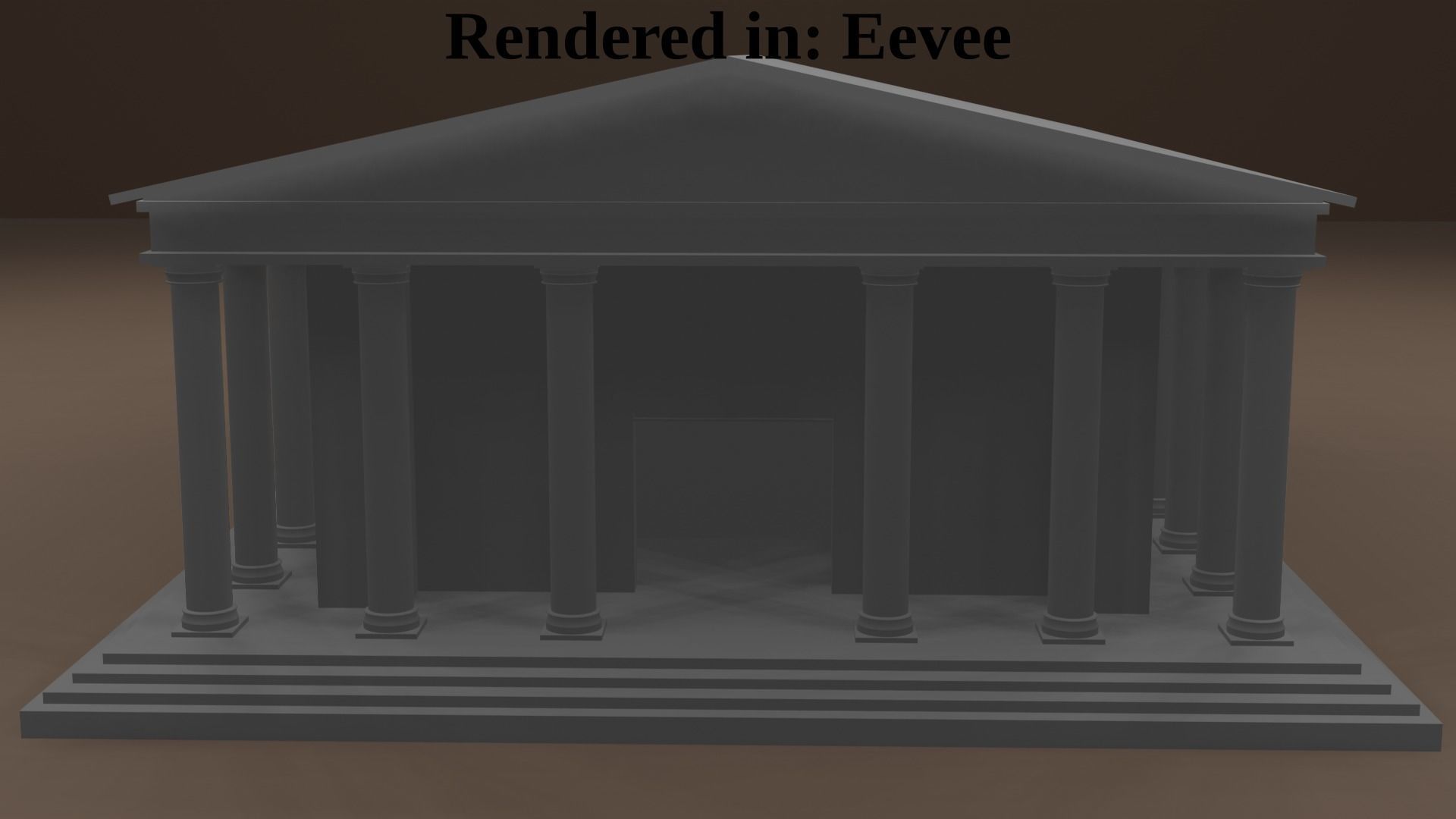 3D model Ancient temple structure for Eevee and Cycles VR / AR / low ...