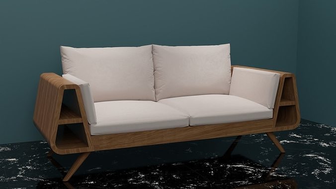 Wooden Body Sofa 3D model | CGTrader