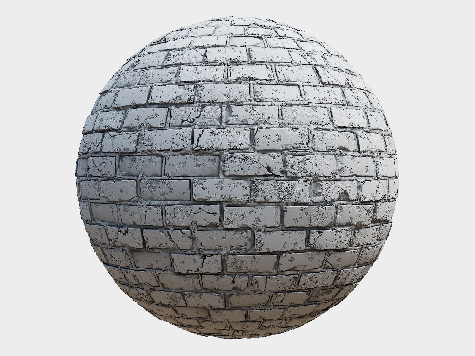Damaged Brick Wall PBR Texture Texture | CGTrader