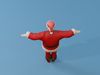 3D model Santa Claus rigged and animated VR / AR / low-poly rigged ...