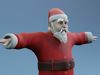 3D model Santa Claus rigged and animated VR / AR / low-poly rigged ...