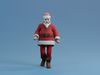 3D model Santa Claus rigged and animated VR / AR / low-poly rigged ...