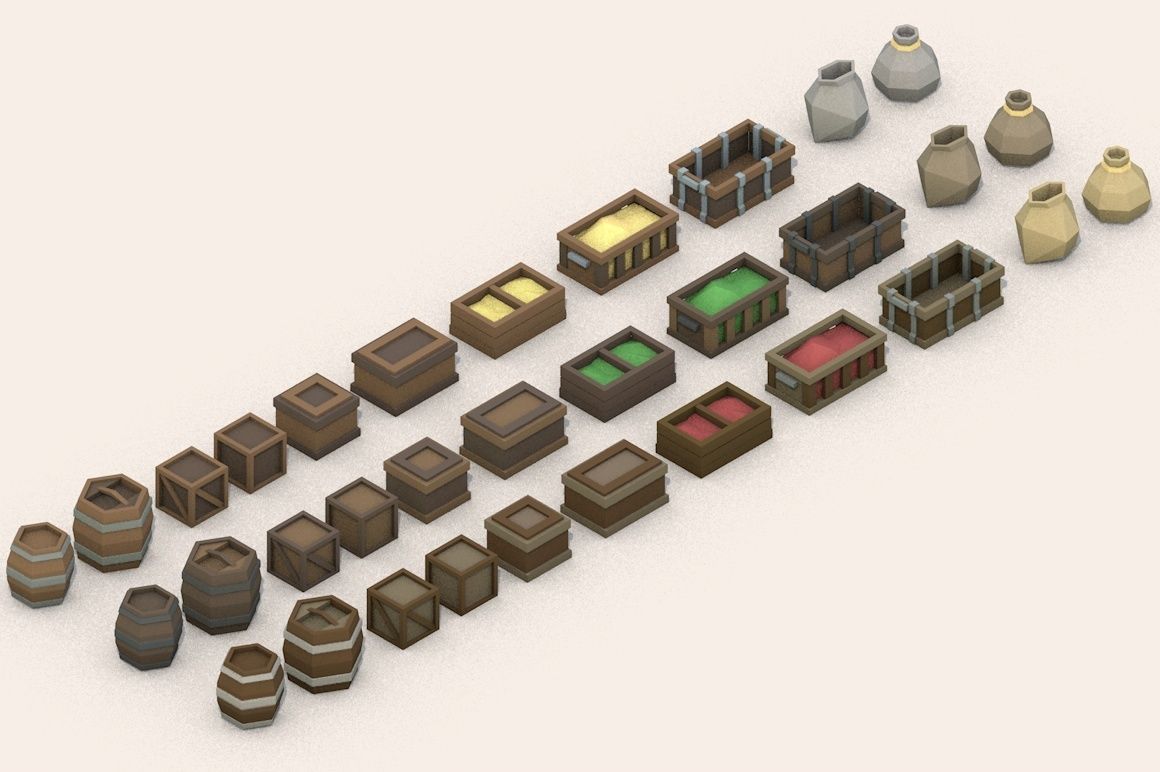 3D model Low Poly Asset Pack Pirates VR / AR / low-poly | CGTrader