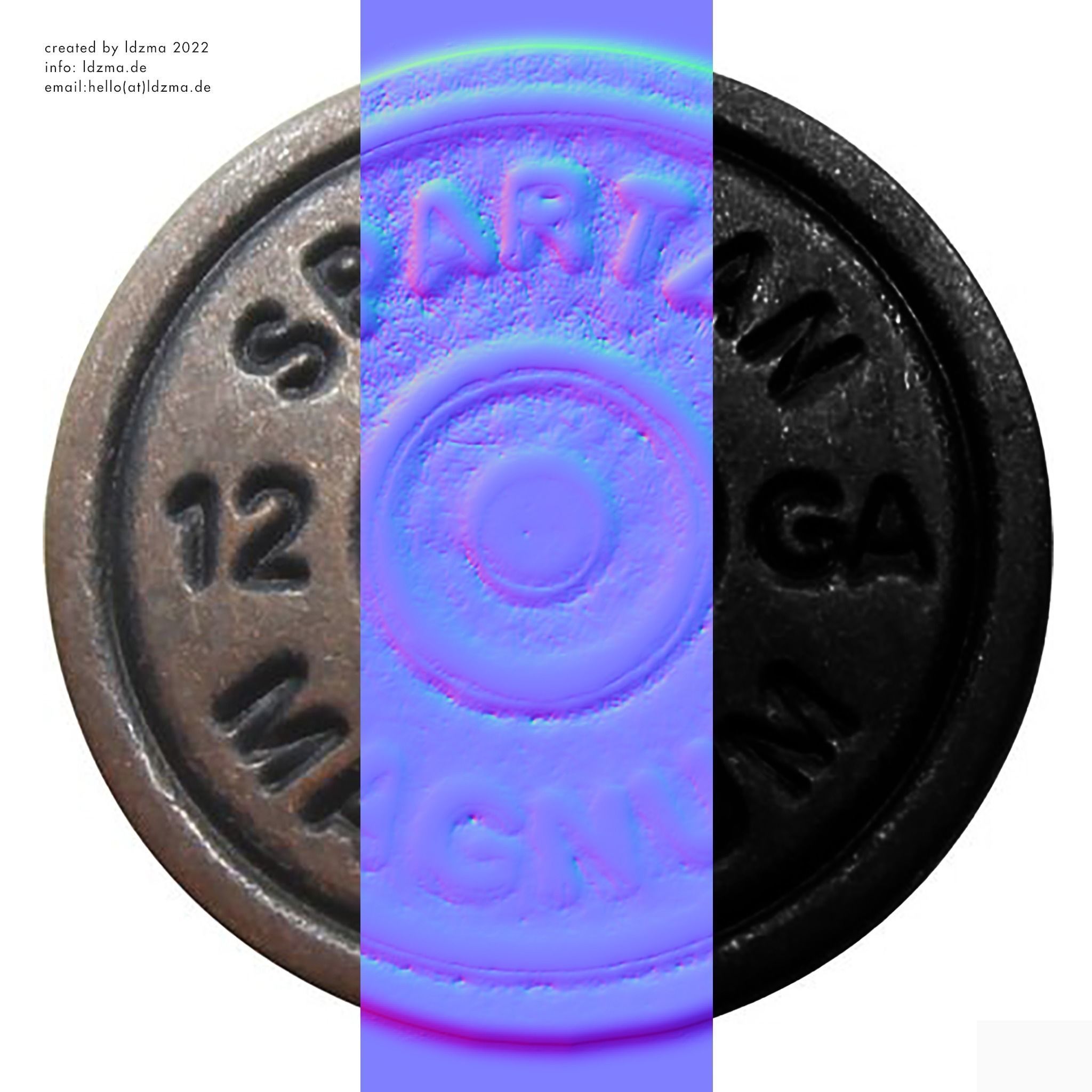 3D model Metal Buttons VR / AR / low-poly | CGTrader