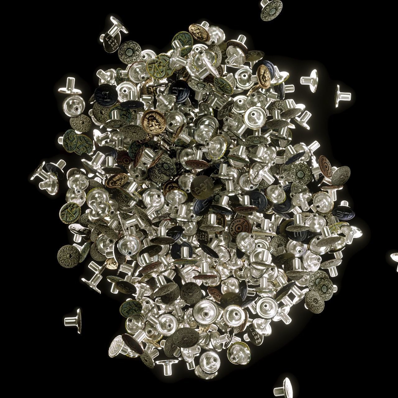 3D model Metal Buttons VR / AR / low-poly | CGTrader