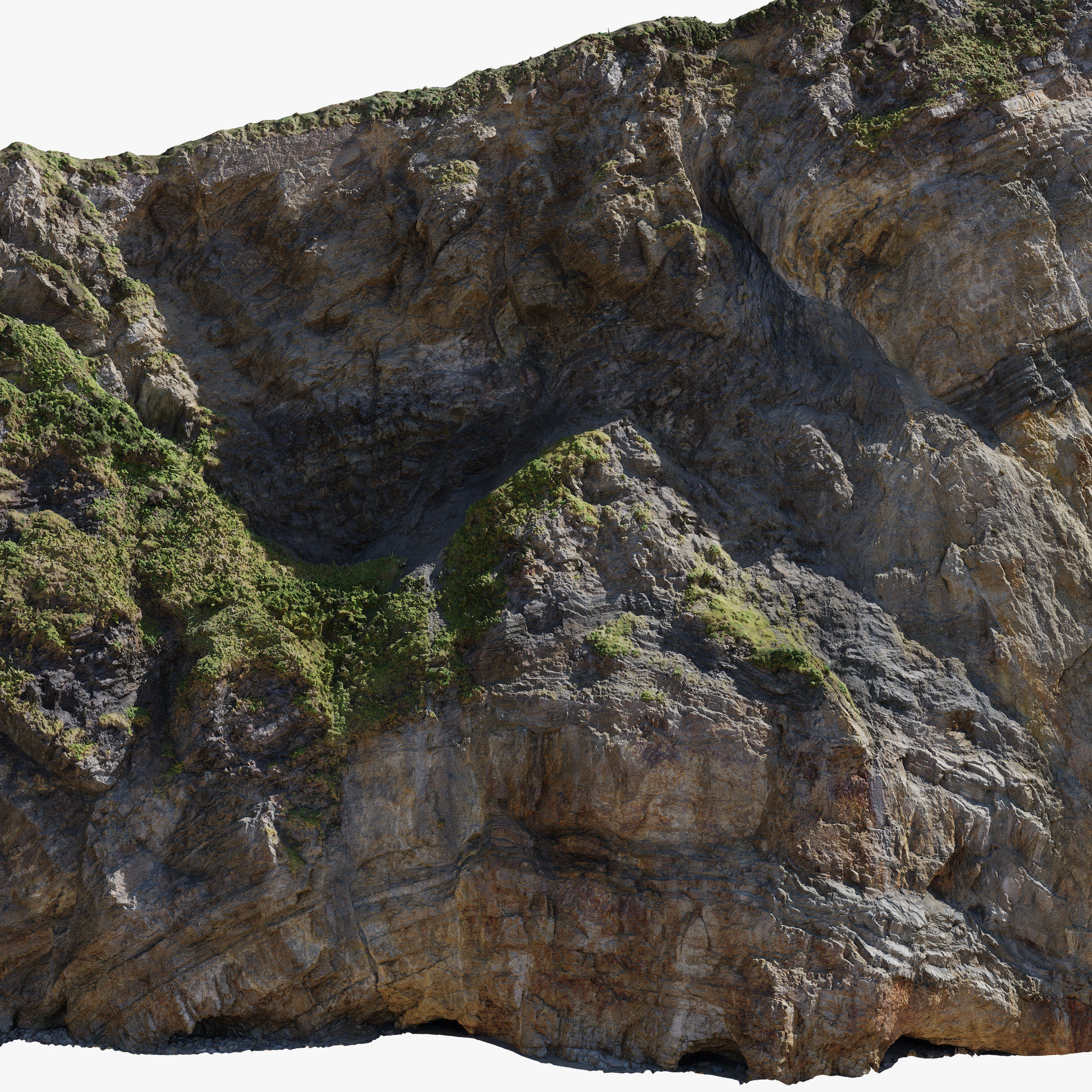 3D model Large Coast Cliff PBR Scan 02 VR / AR / low-poly | CGTrader