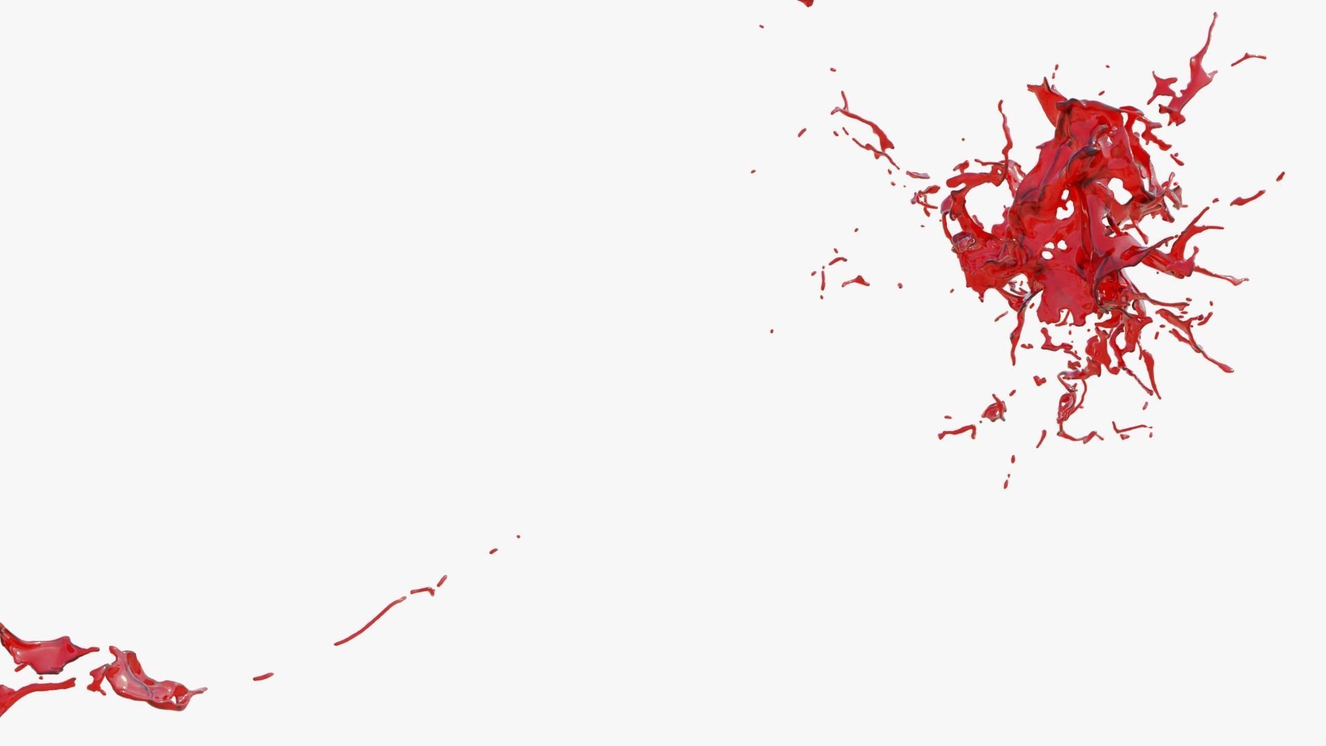 Animated Blood Splash 37 3D model animated | CGTrader