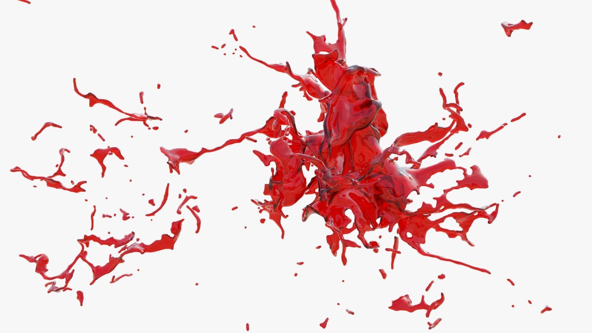 Animated Blood Splash 37 3D model animated | CGTrader