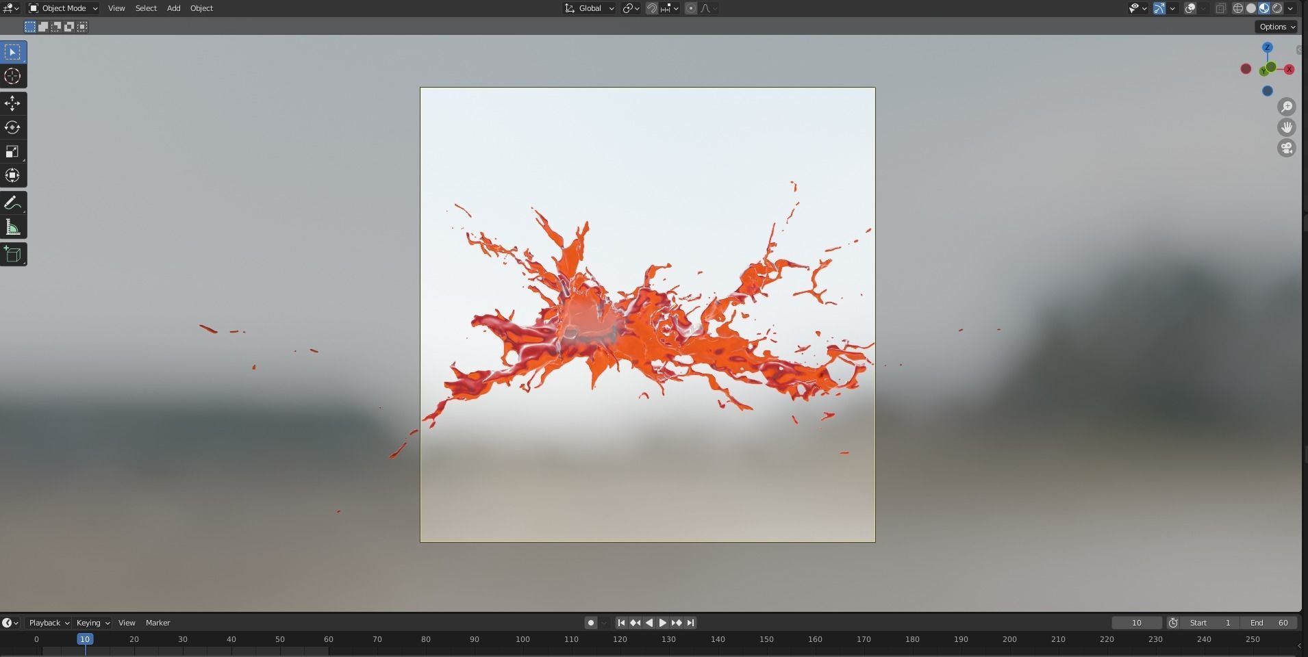 Animated Blood Splash 35 3D model animated | CGTrader