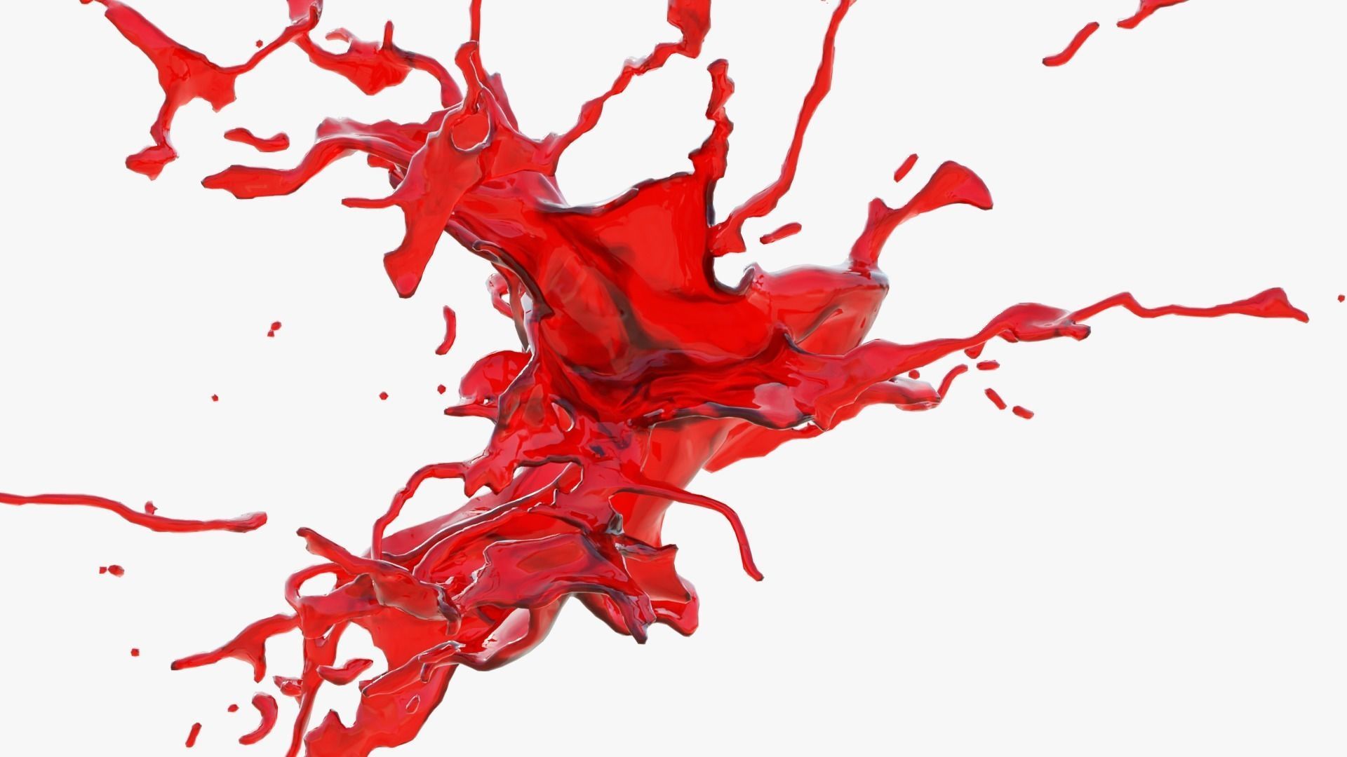 Animated Blood Splash 32 3D model animated | CGTrader