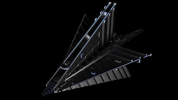 Detailed Starship 3D model scifi 3D model | CGTrader