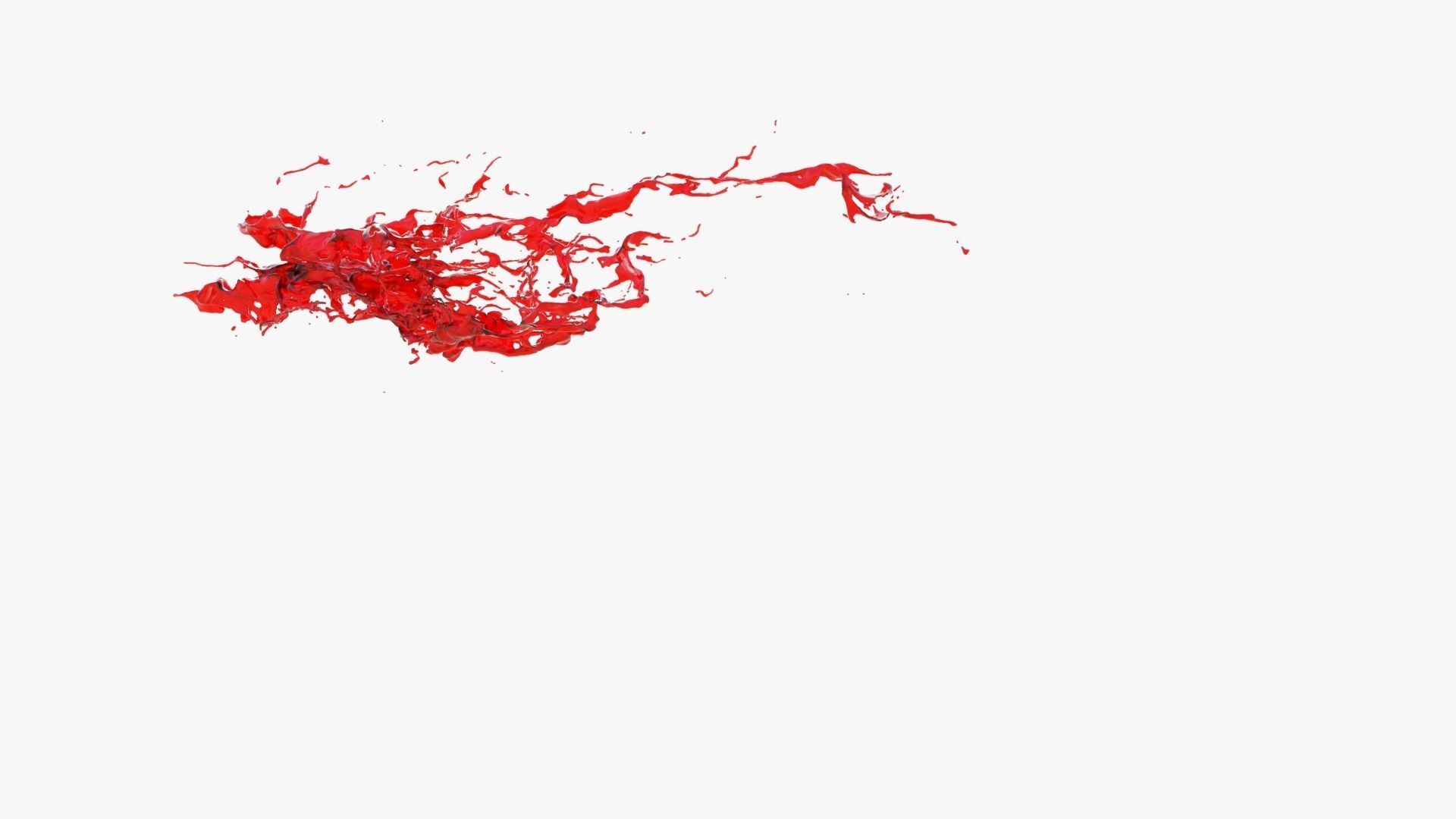 Animated Blood Splash 22 3D model animated | CGTrader