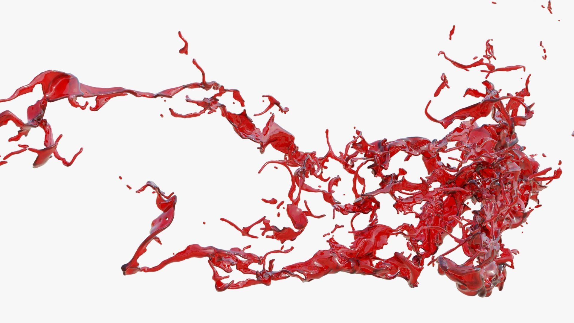 Animated Blood Splash 22 3D model animated | CGTrader
