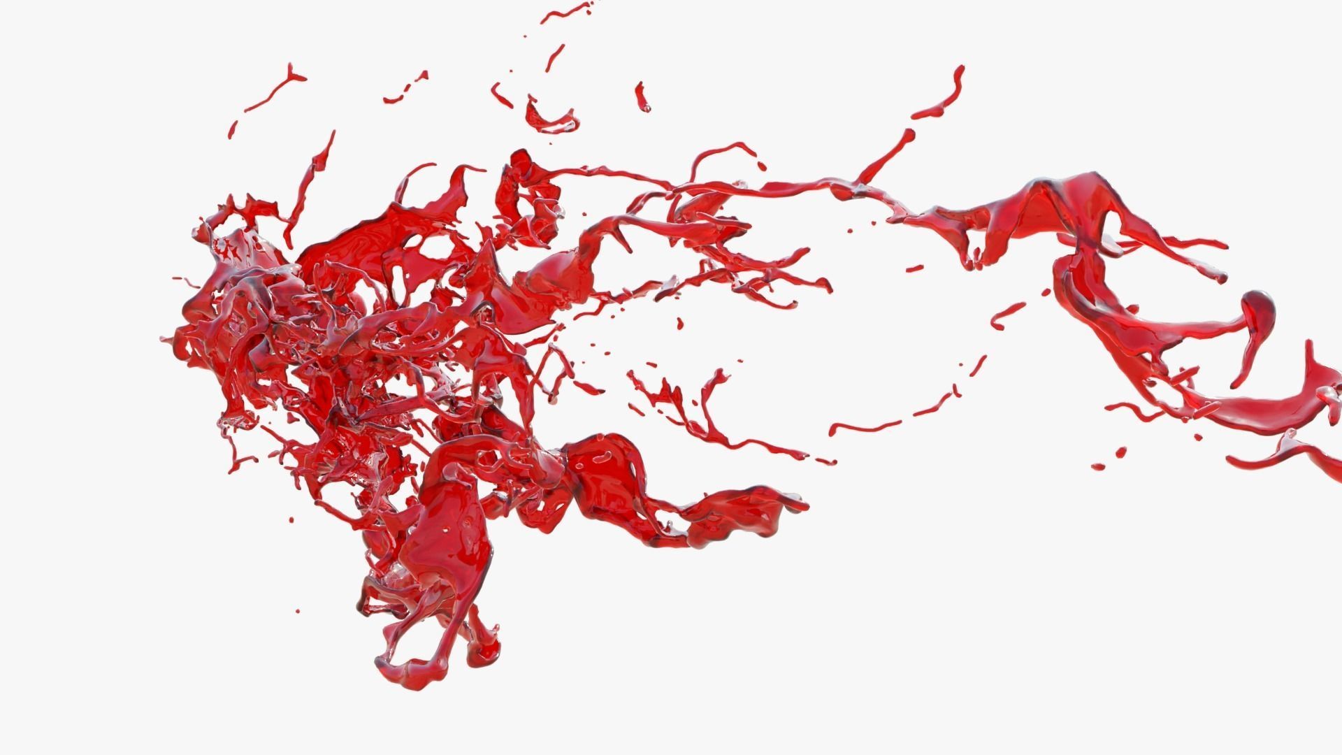 Animated Blood Splash 22 3D model animated | CGTrader