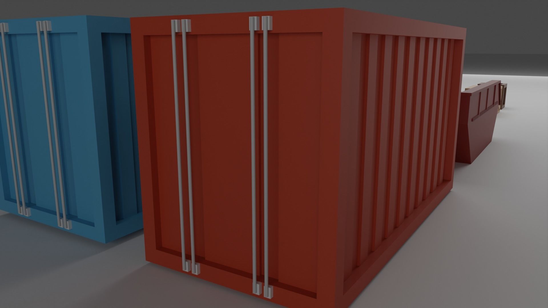 Lowpoly Palett Containers and Crates free VR / AR / low-poly 3D model ...