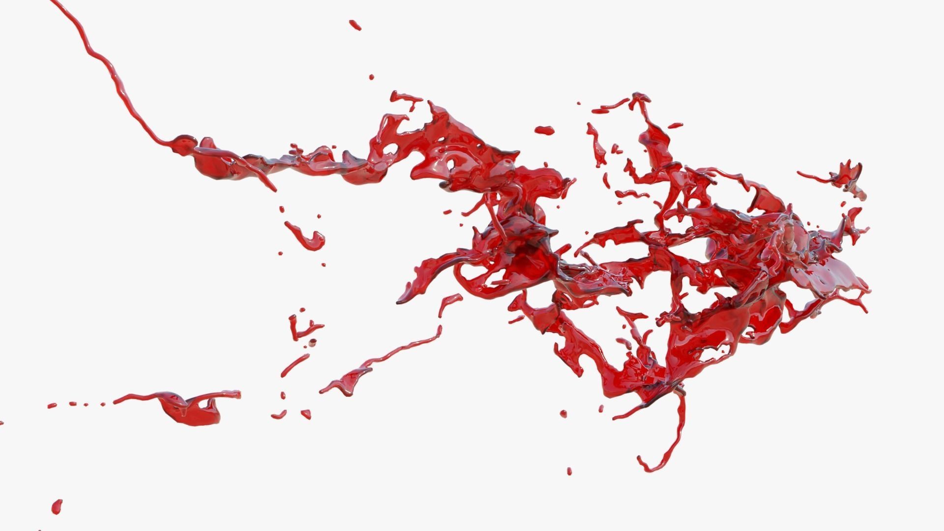Animated Blood Splash 21 3D model animated | CGTrader
