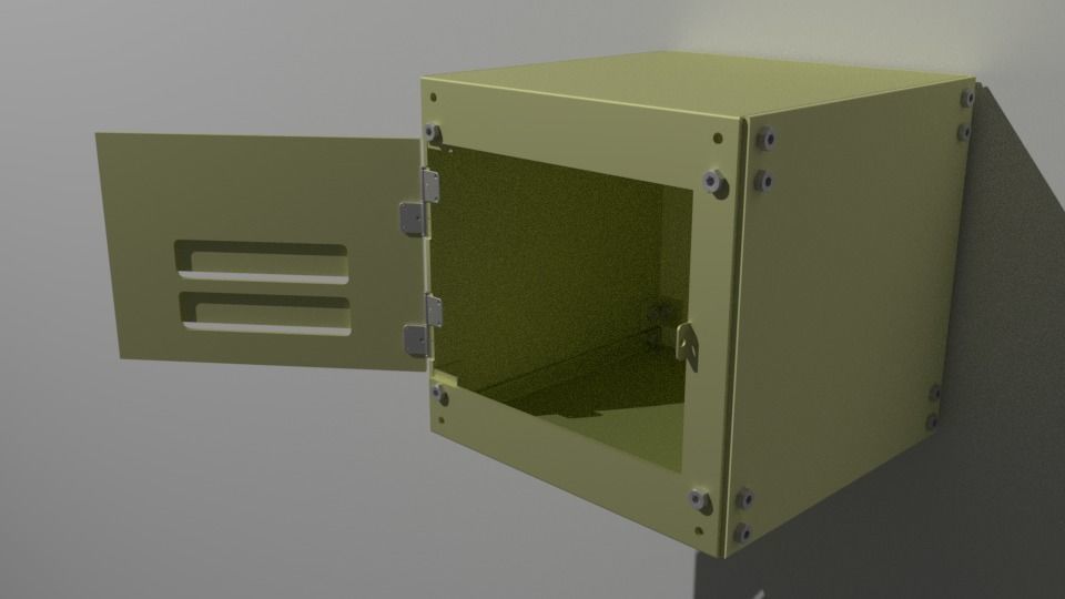 Wall locker free 3D model | CGTrader