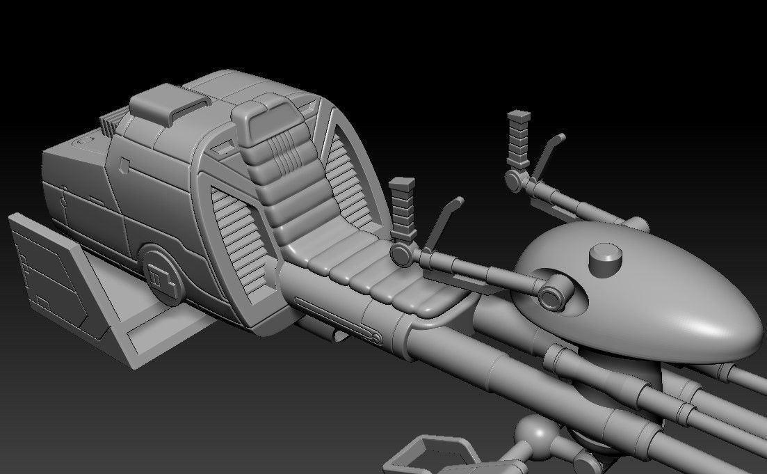 614 AvA Speeder Bike One12 Scale STL Files 3D model 3D printable | CGTrader