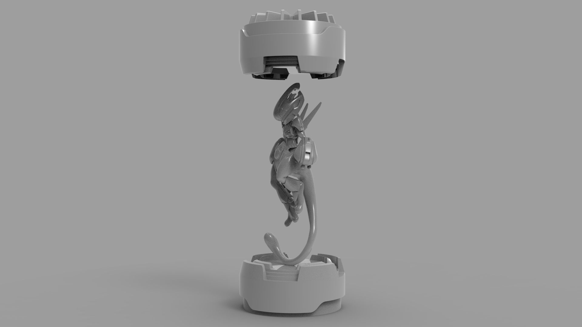 Cyber Mewtwo on Birth Chamber Capsule 3D model 3D printable | CGTrader