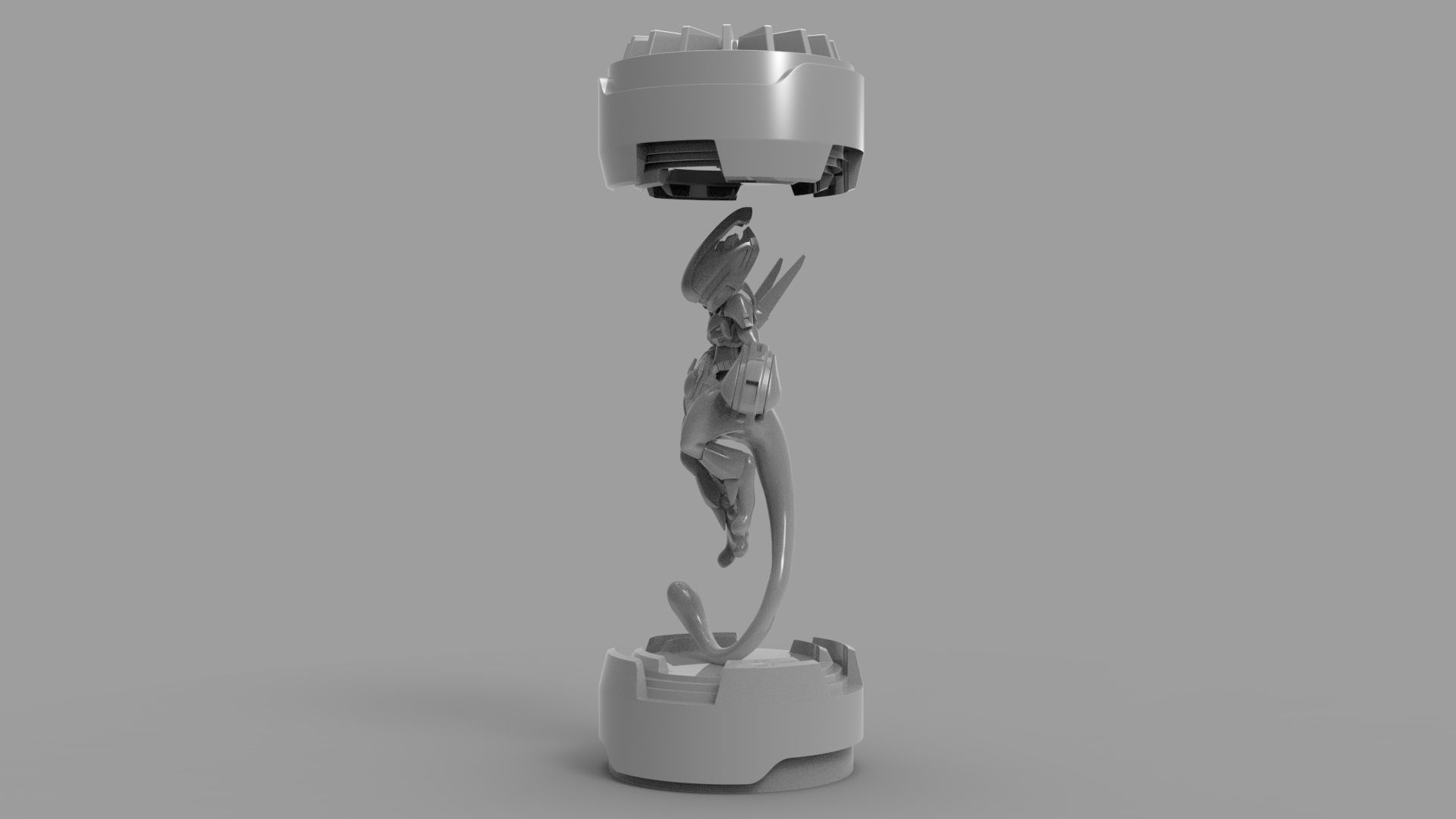 Cyber Mewtwo on Birth Chamber Capsule 3D model 3D printable | CGTrader