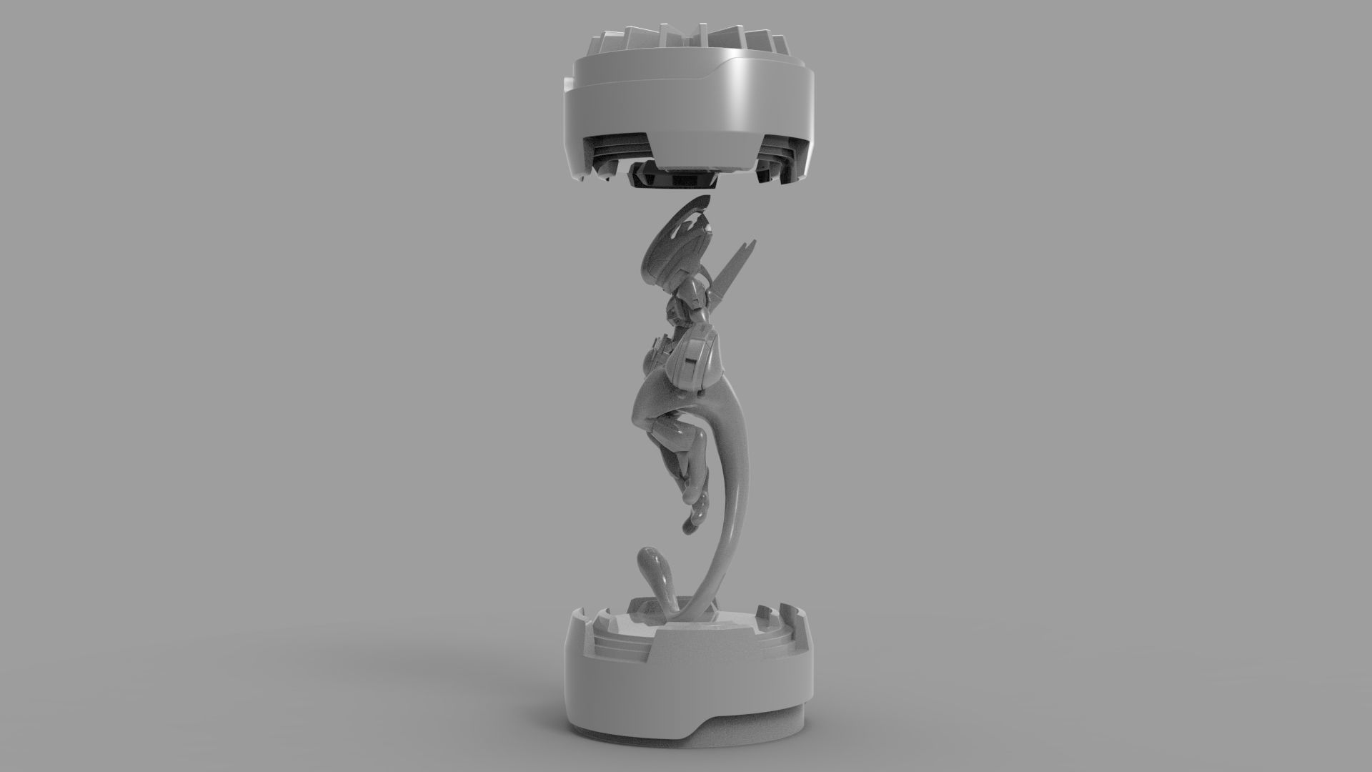 Cyber Mewtwo on Birth Chamber Capsule 3D model 3D printable | CGTrader