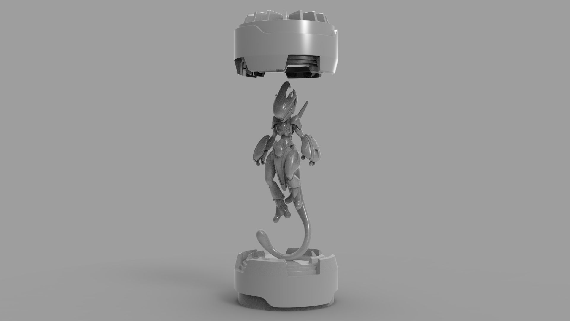 Cyber Mewtwo on Birth Chamber Capsule 3D model 3D printable | CGTrader