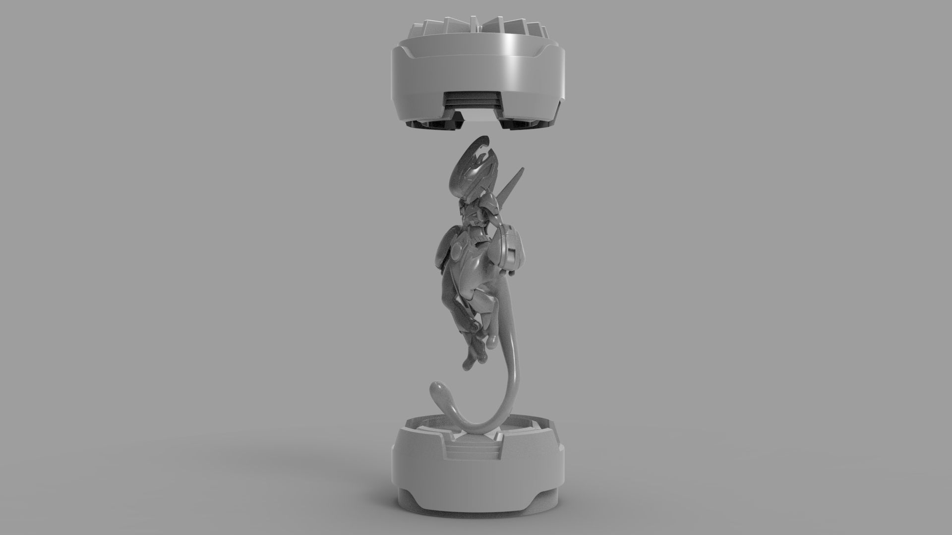 Cyber Mewtwo on Birth Chamber Capsule 3D model 3D printable | CGTrader