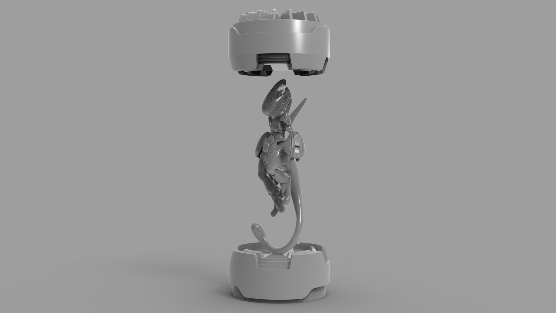 Cyber Mewtwo on Birth Chamber Capsule 3D model 3D printable | CGTrader
