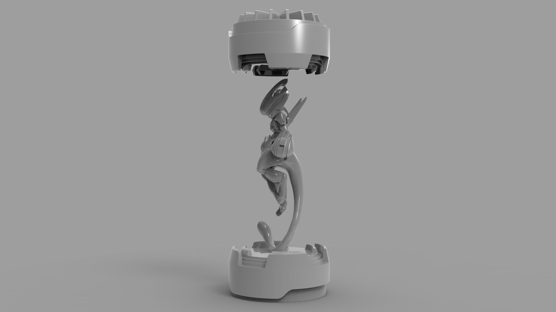 Cyber Mewtwo on Birth Chamber Capsule 3D model 3D printable | CGTrader