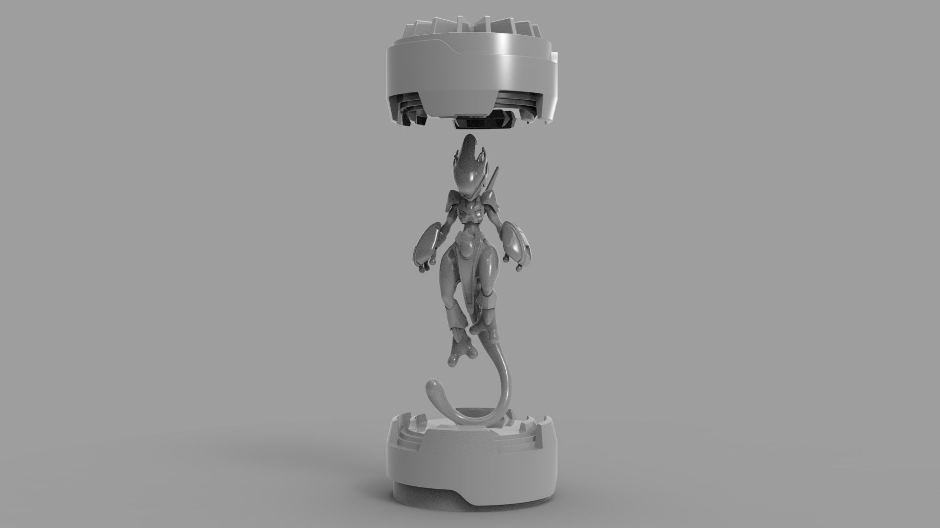 Cyber Mewtwo on Birth Chamber Capsule 3D model 3D printable | CGTrader