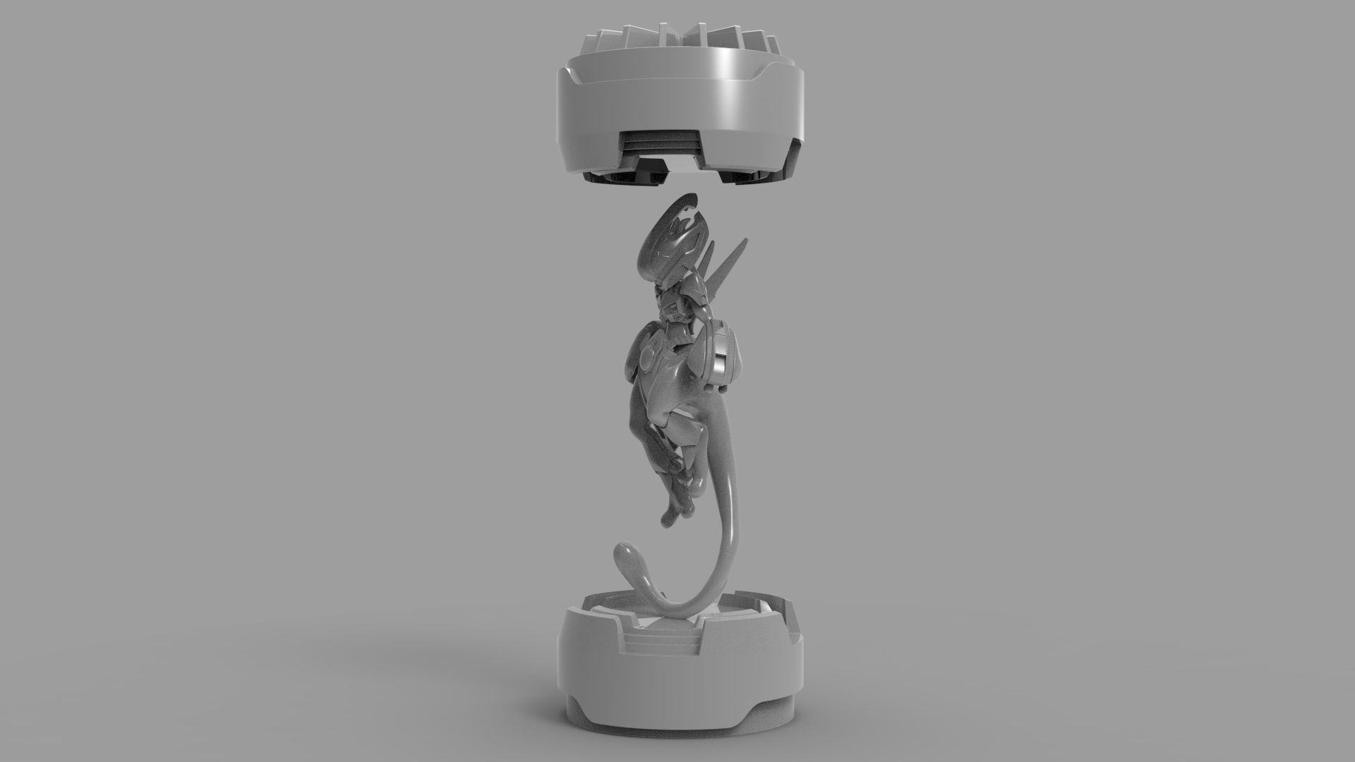 Cyber Mewtwo on Birth Chamber Capsule 3D model 3D printable | CGTrader