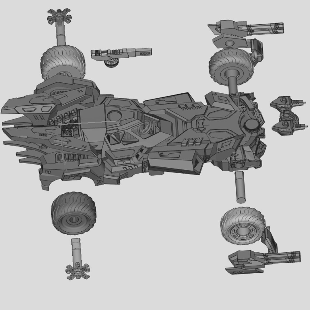 Batmobile 3D model 3D printable | CGTrader