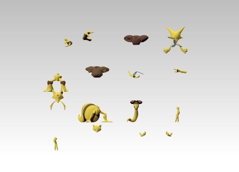 Pokemon Alakazam Kadabra Abra 3D model 3D printable | CGTrader