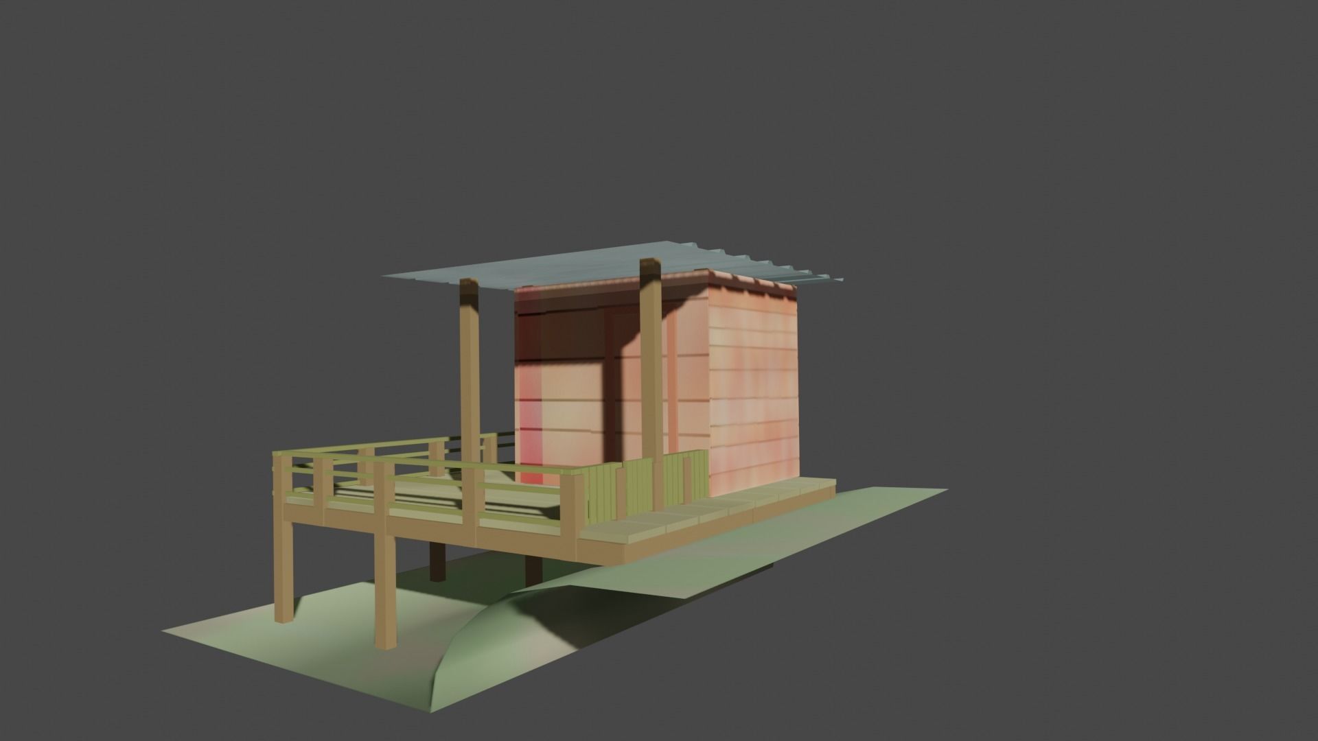 Simple cabin low poly 3D model | CGTrader