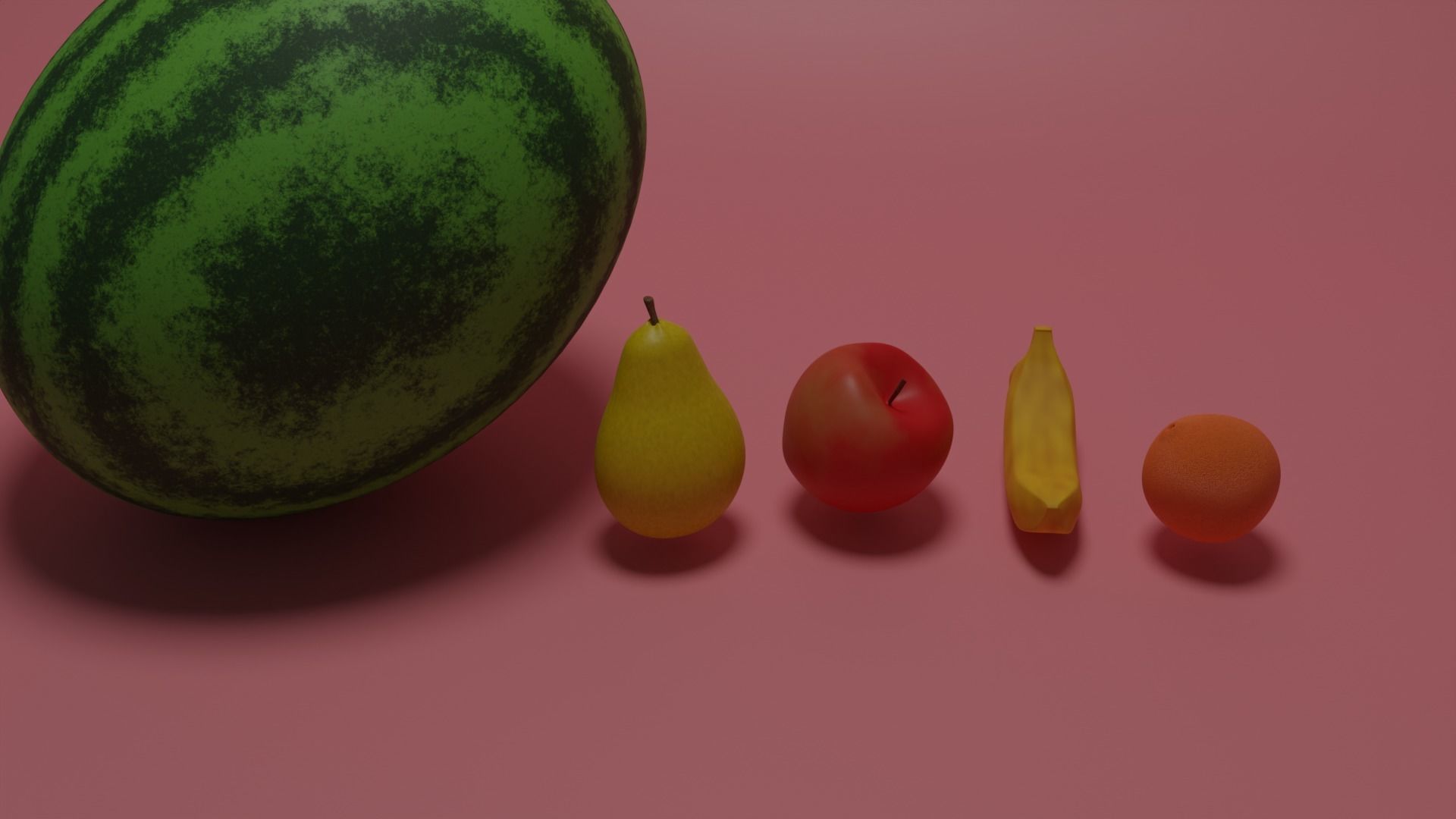 Common fruits from market 3D model | CGTrader